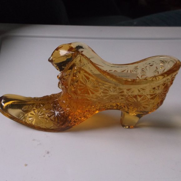 Fenton | Accents | Vintage Fenton Glass Shoe | Poshmark